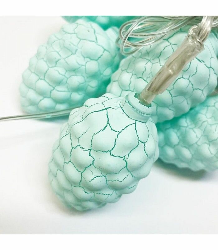 Новогодняя Гирлянда Шишки, 3 метра, цвет свечения зеленый, IP44