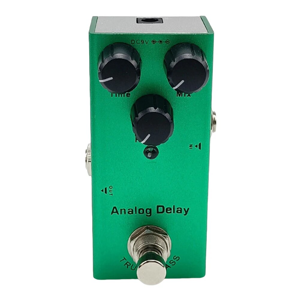 Мини-педаль эффектов для электрогитары Vintage Phase/Analog Chorus/Digital Delay Зеленый, Analog Delay