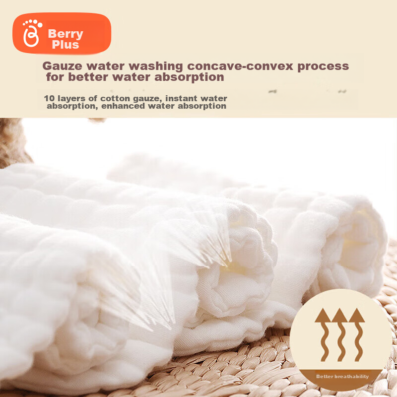 Babyprints Antibacterial Gauze Cotton Diaper Covers for Newborns, Washable Breathable Diaper Pads, 10-Pack