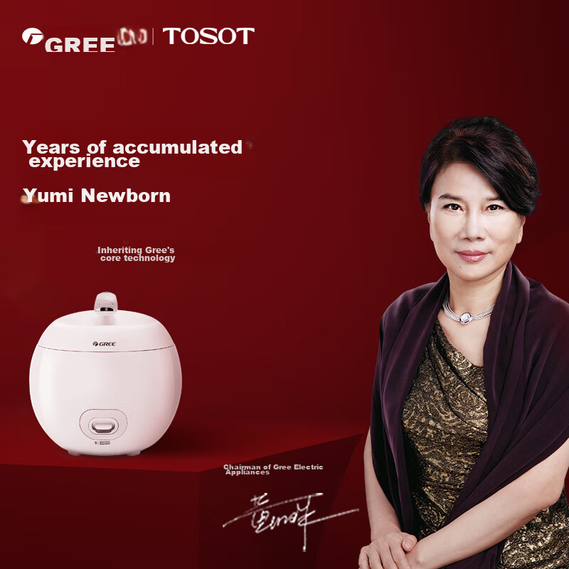 Gree Rice Cooker Mini Rice Cooker for 1-2 People 2L Small Non-Stick Inner Pot for Home Use Gift for Parents GDF-2003