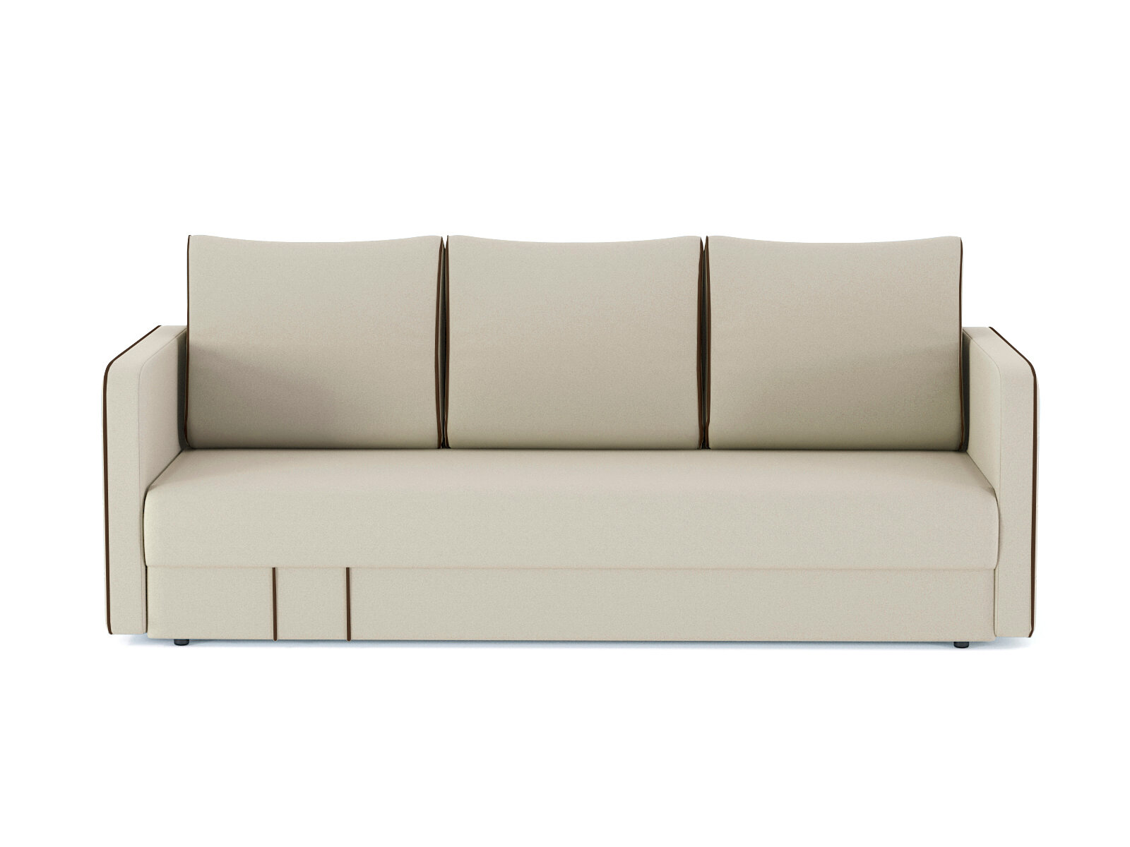 Диван раскладной Слим еврокнижка, велюр Зара Крим 02, кант