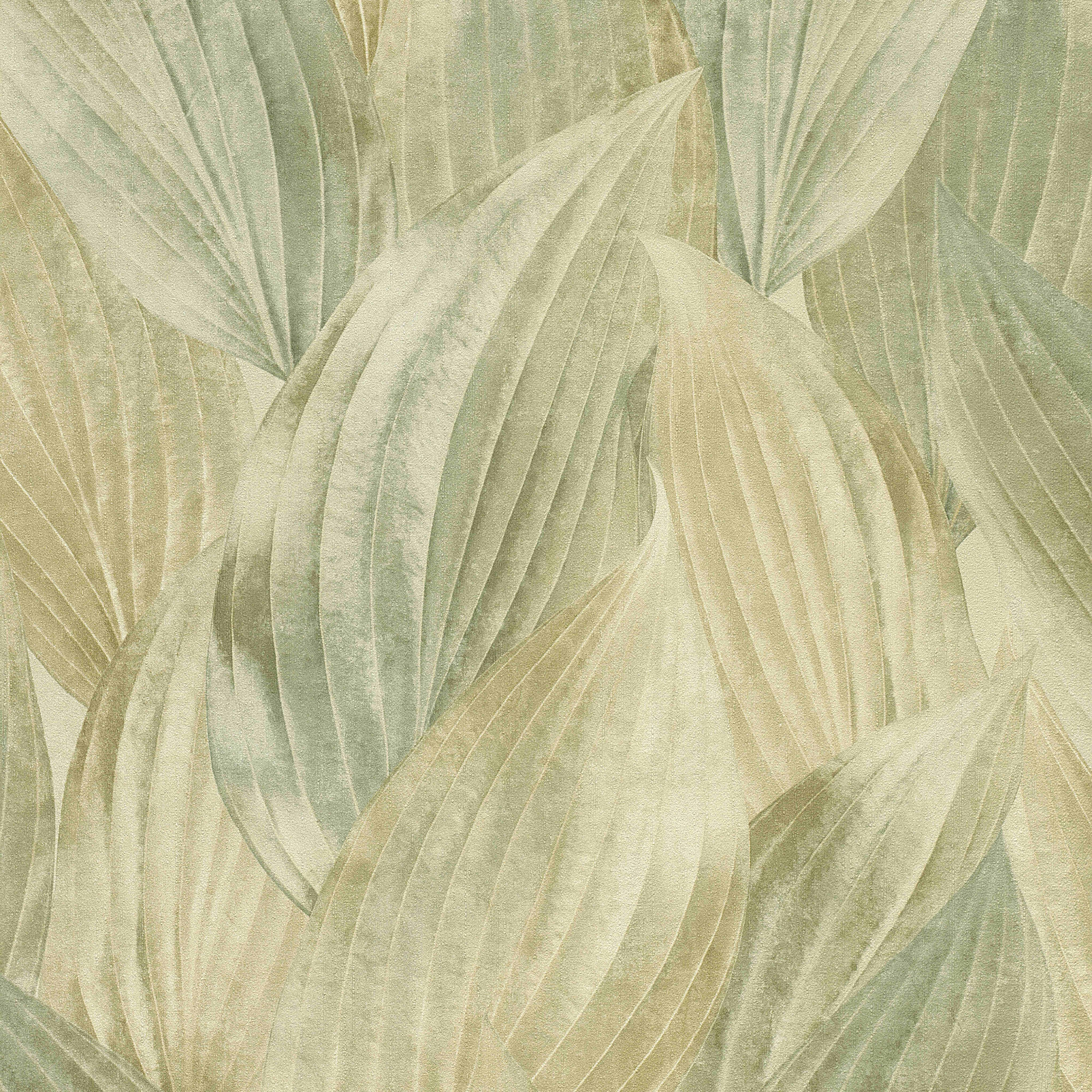 Обои флизелиновые ширина 0,53 м. Матовые моющиеся. С листьями зеленые. В гостиную спальню зал, на кухню. Немецкие Rasch 571547