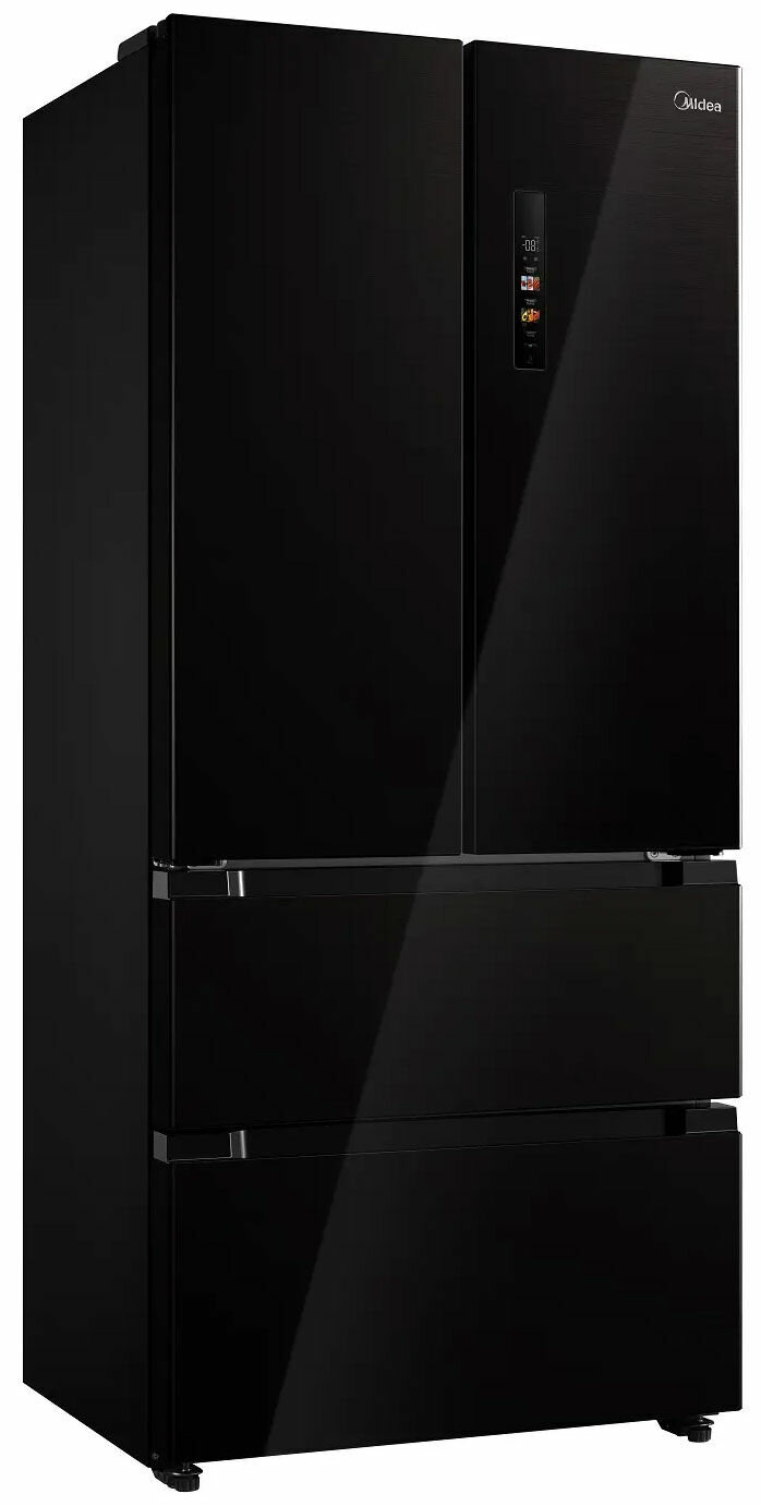 Холодильник Midea MDRF692MIE22 чёрное стекло, 189.8x83.3x65.3, френч дор, зона свежести, Wi-Fi — фото 1