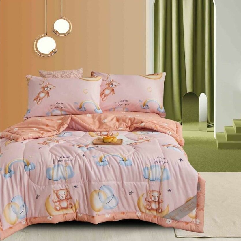 Детское постельное белье с одеялом, 1,5 спальное, наволочки - 50х70 (2 шт.)