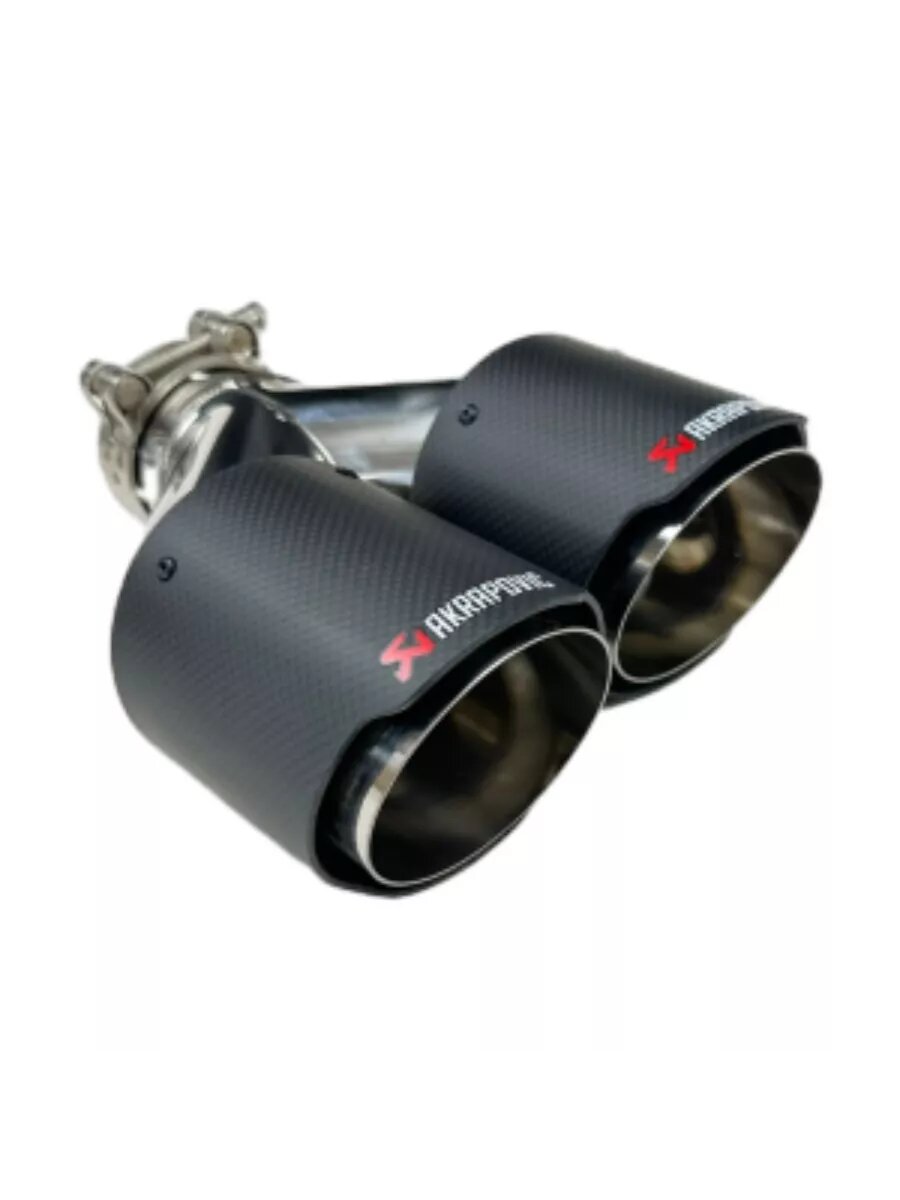 Насадка на глушитель двойная Akrapovic style 57 - 89