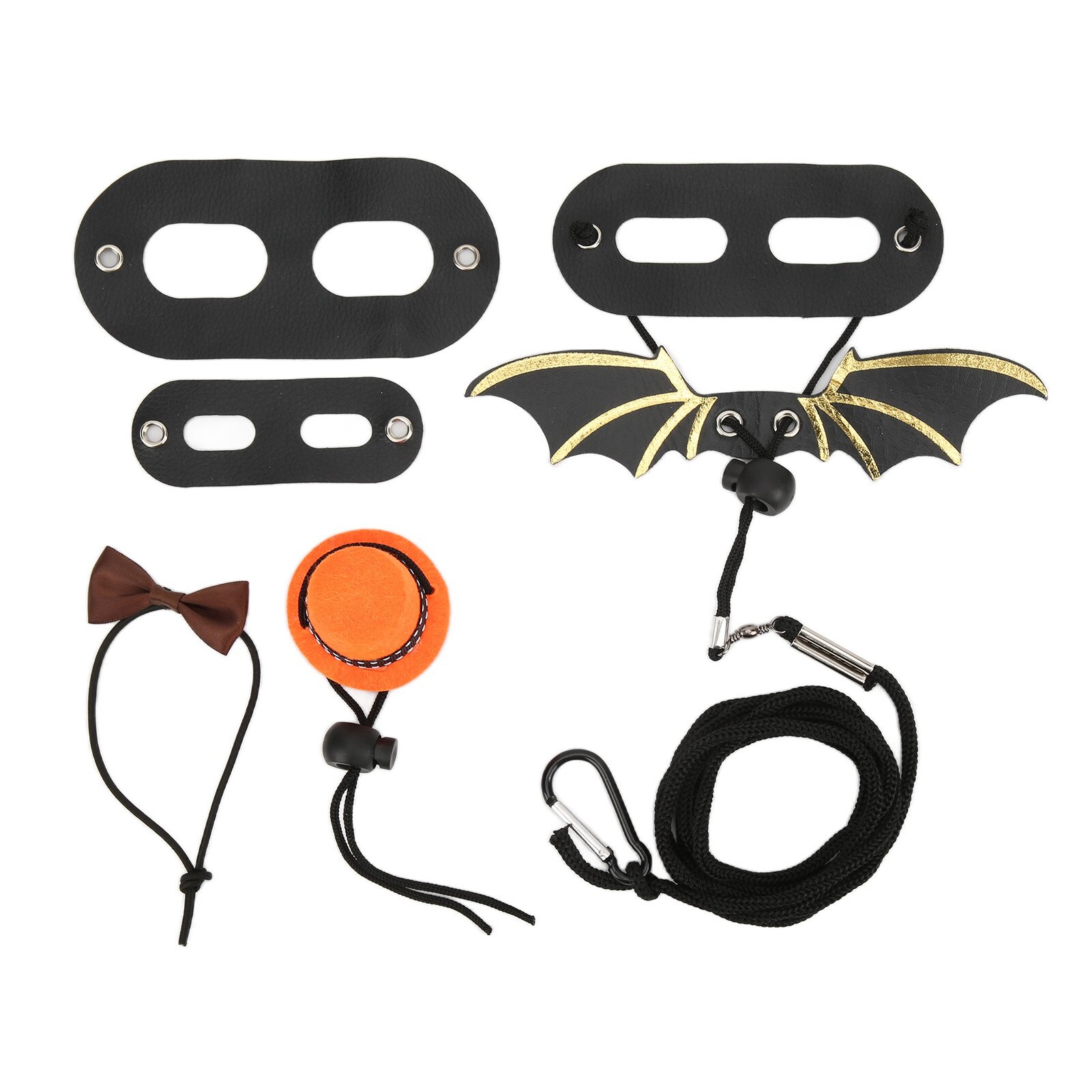 Подходящий комплект шлейки для небольших домашних ящериц. Регулируемая оранжевая шлейка для рептилий с капюшоном и бабочкой с защитными крыльями, удобный и прочный поводок для ящерицы