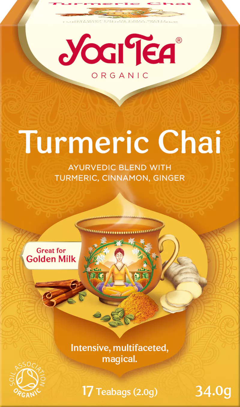 Чай в пакетиках Yogi Tea Turmeric Chai, Куркума, Корица, Имбирь, 17 пакетиков