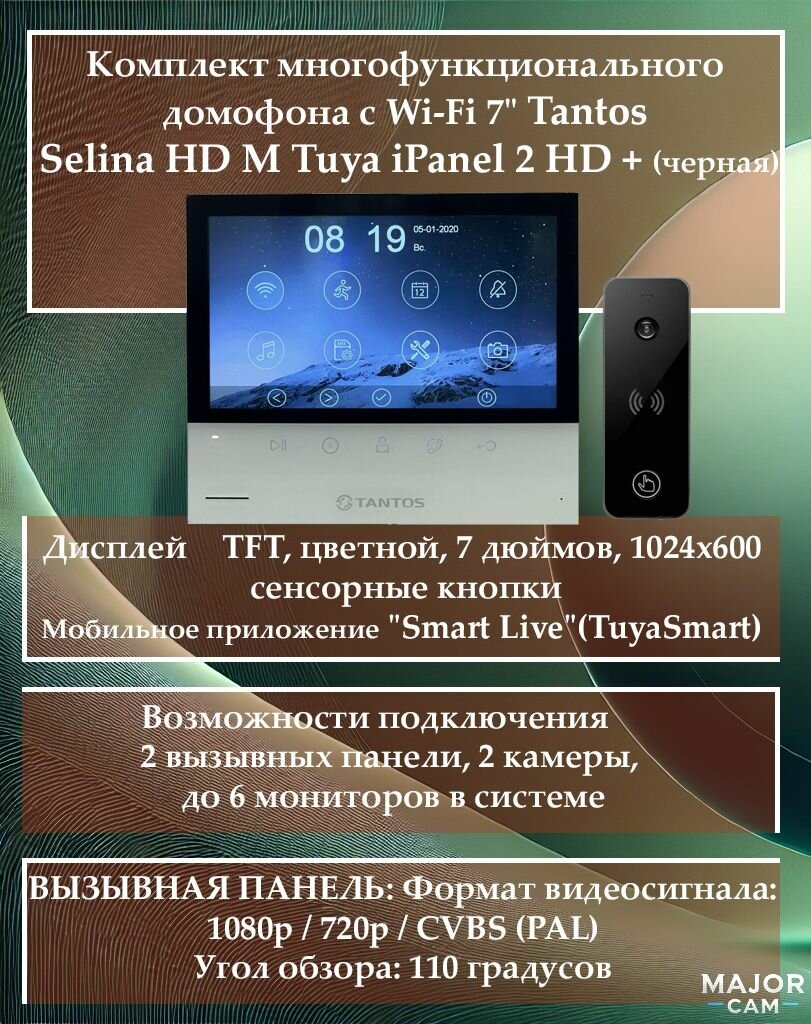 Комплект Selina HD M Tuya и iPanel 2 HD + (черная)