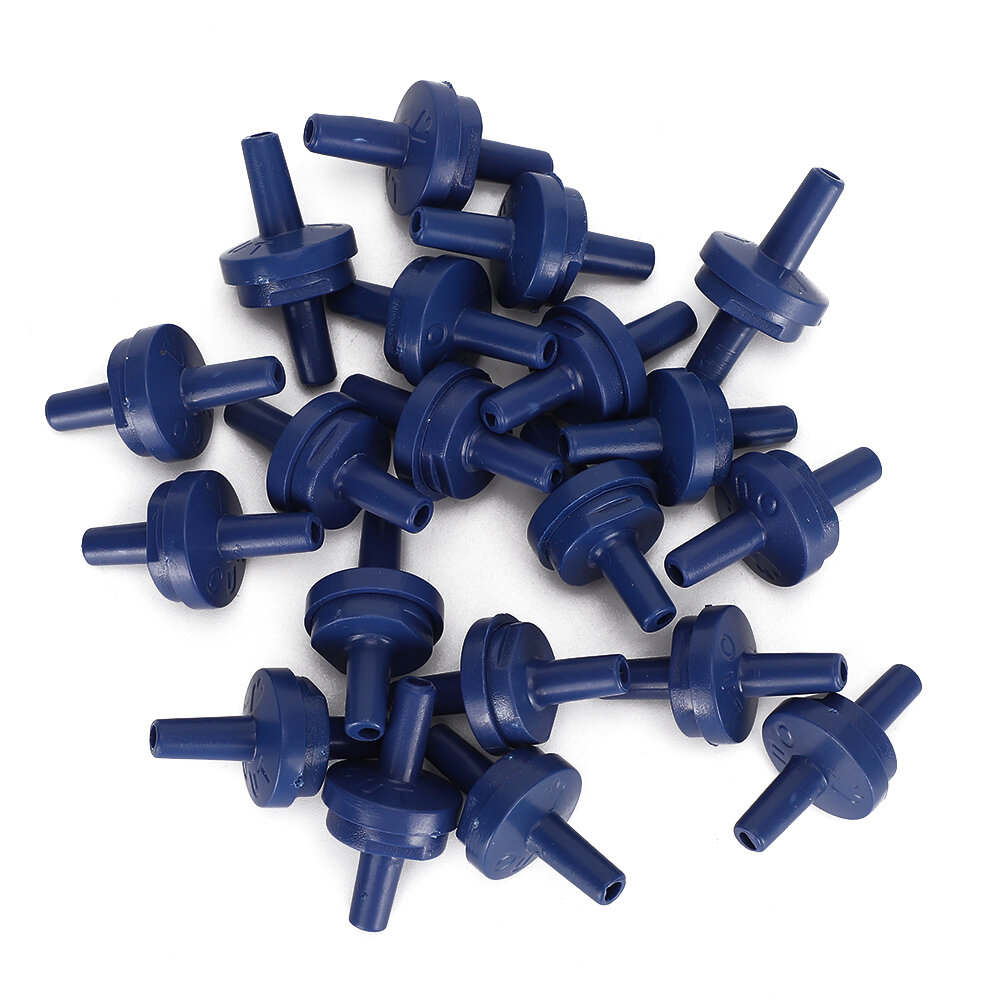 20 шт. однонаправленных воздушных насосов для аквариумов, обратные клапаны, аксессуары для аквариумов, синий цвет.