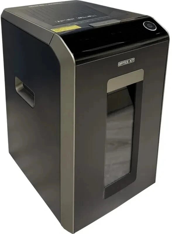OK3810SA200С / Шредер Office Kit SA200С 3,8x10 черный/серый с автоподачей (секр. P-4)/фрагменты/220ли