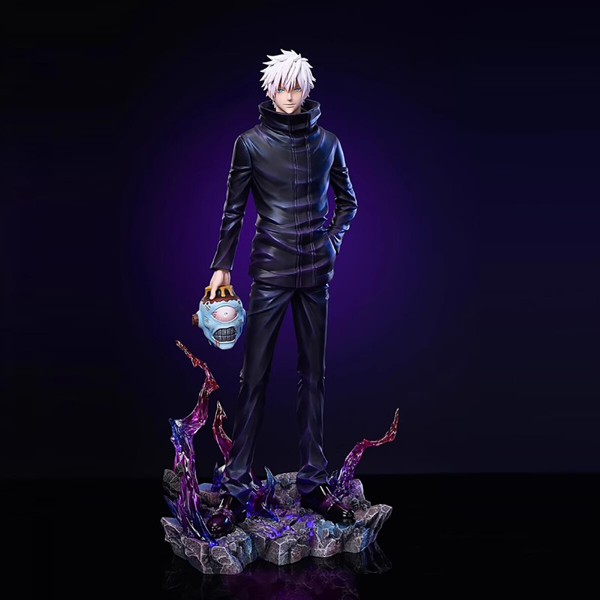 Фигурка аниме "Gojo Satoru", ПВХ, управление со смартфона, 34 см, черная матовая