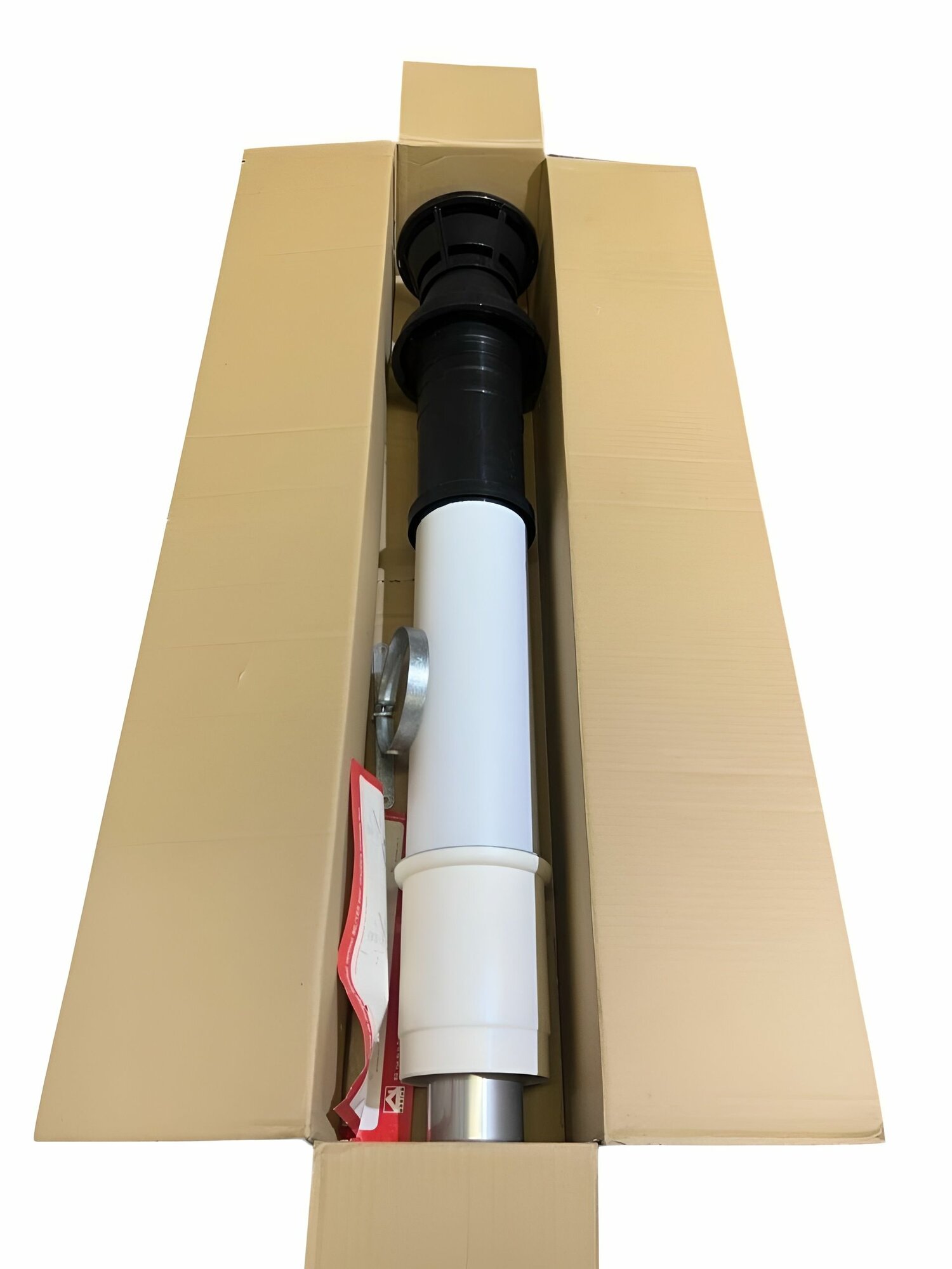 Дымоход коаксиальный комплект вертикальный проход через кровлю L1100 мм Ubbink