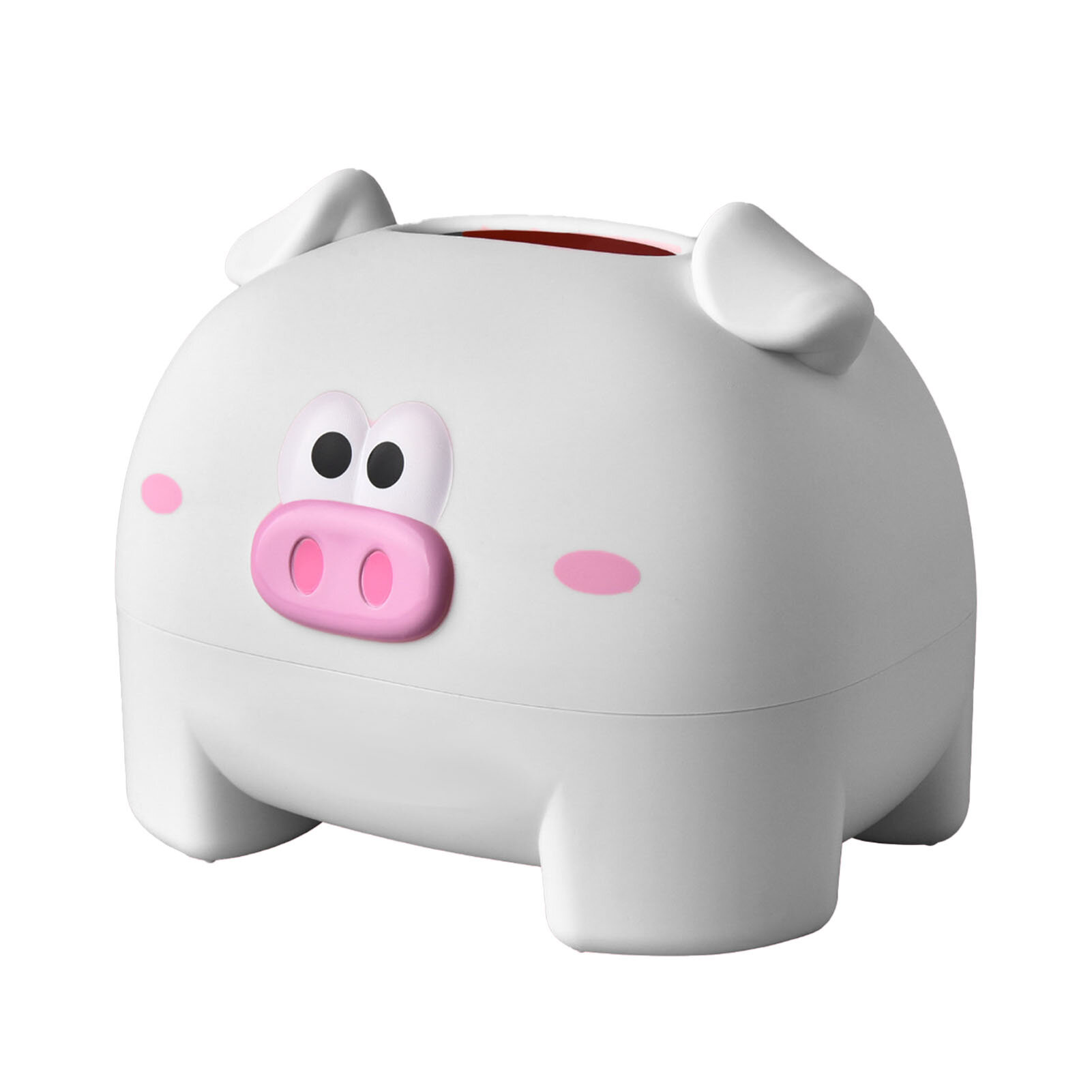 Симпатичная коробка для хранения салфеток в форме свиньи, декоративный контейнер для полотенец, салфеток, чехол для столешницы, белый