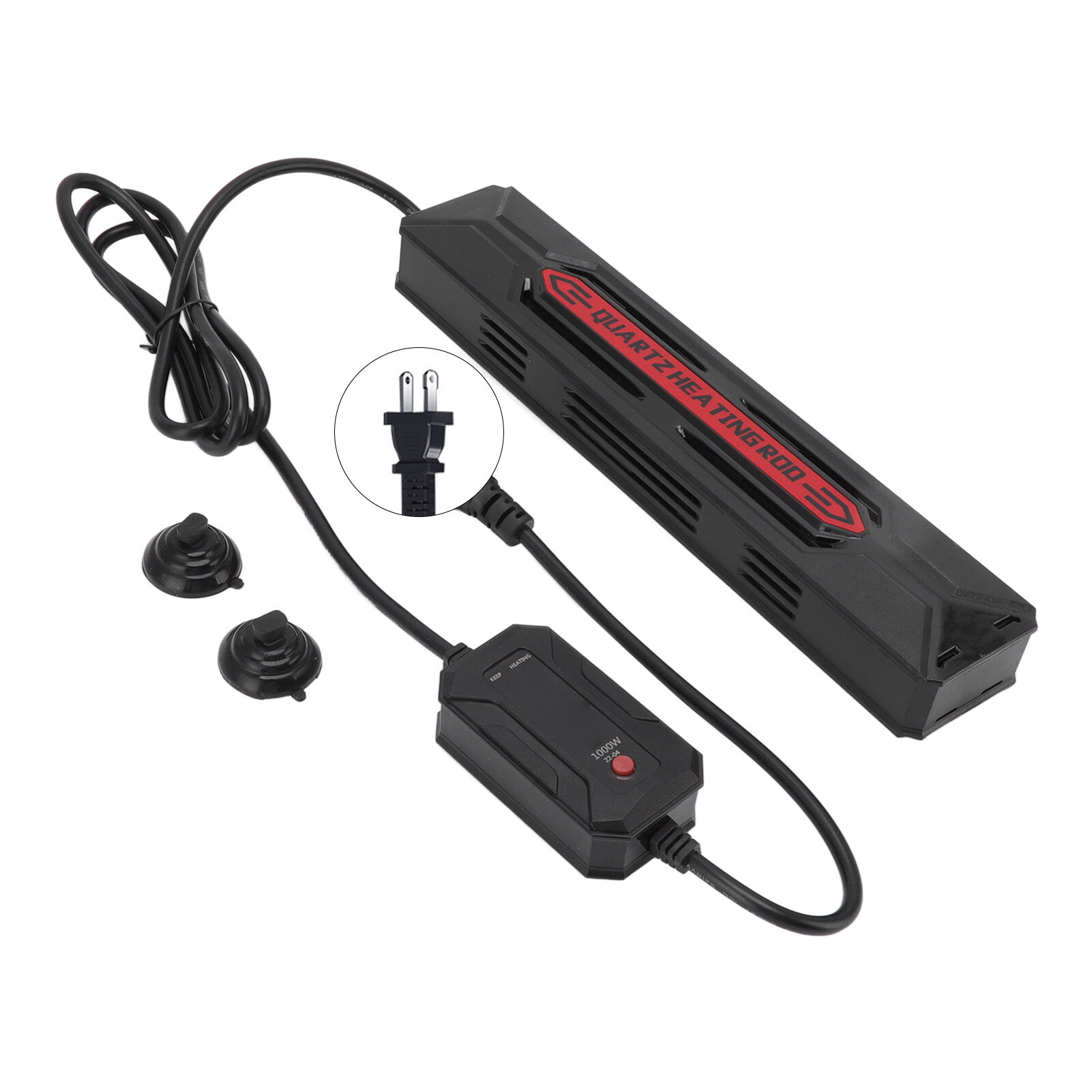 Аквариумный кварцевый нагреватель, постоянная температура, энергосберегающий, безопасный нагревательный стержень для аквариума со светодиодным контроллером, 1000 Вт, вилка стандарта США, 110 В