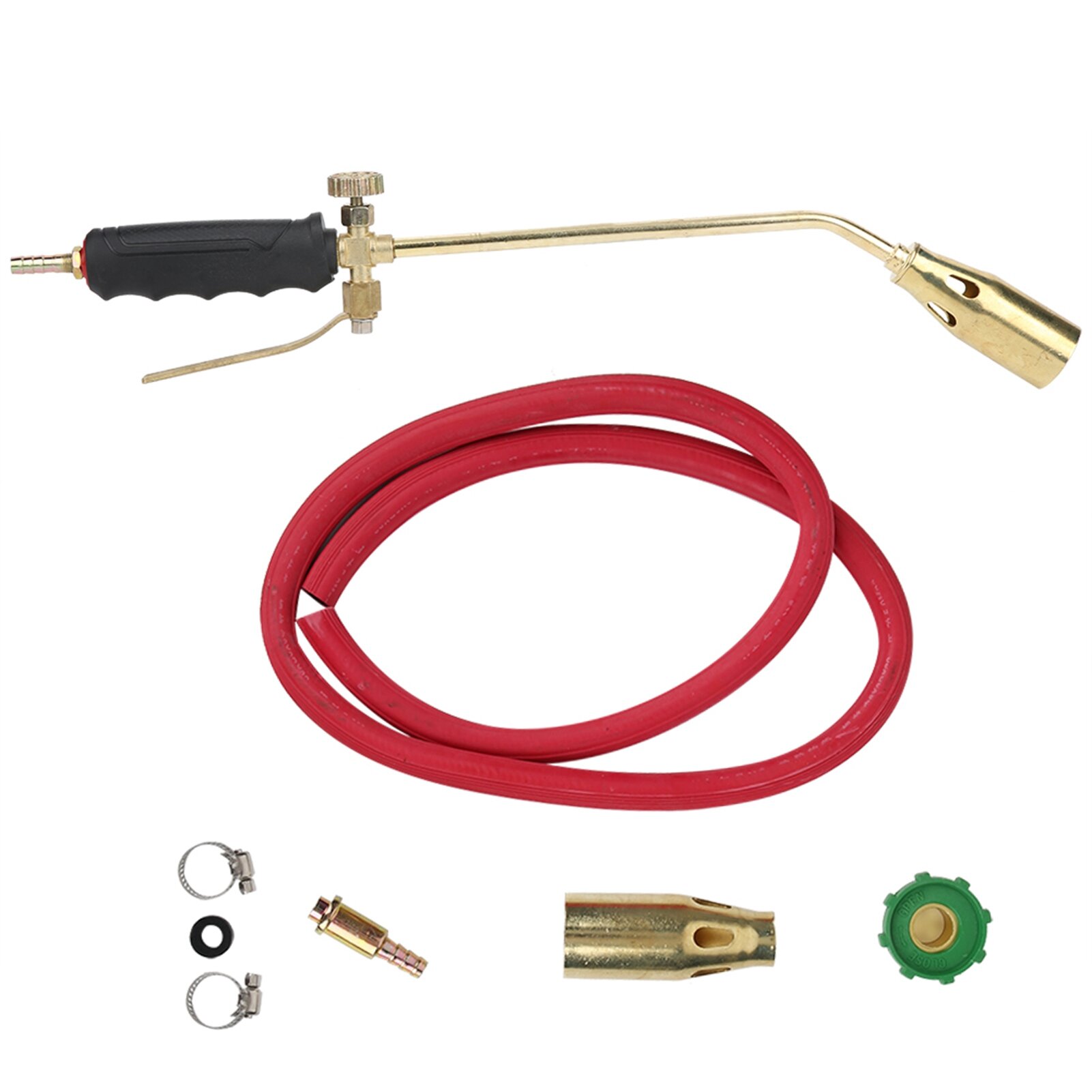 Газовая горелка с толстым ручкой для сжиженного газа и каменного газа, двойное открытие, железо с латунным покрытием, модель Double-open YD-35, для удаления волос у мяса, ремонта утечек, кабелей, дорог, нагрева, таяния, зажигания барбекю, в комплект