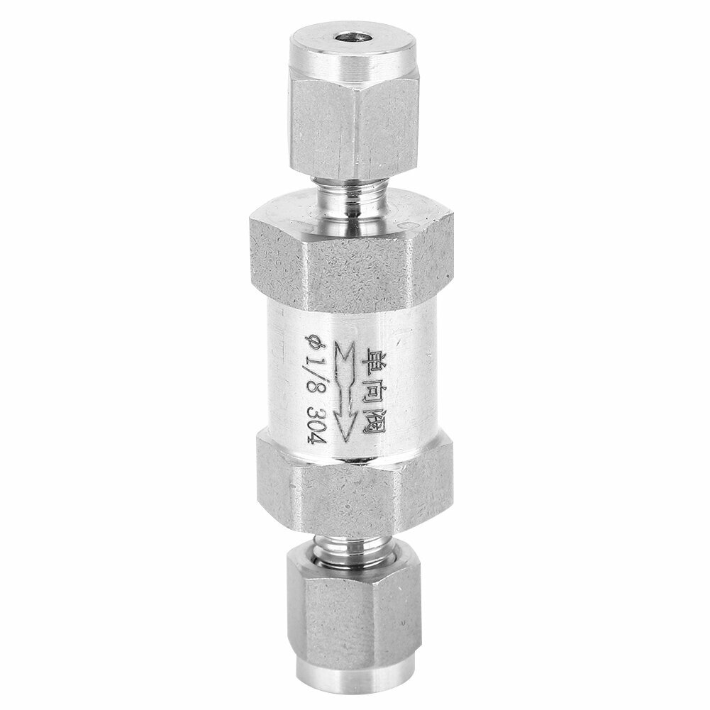 Обратный клапан из нержавеющей стали с внутренней резьбой BSPP, односторонний клапан для соединения водопроводных, масляных и газовых труб, 304, 1/8 дюйма.