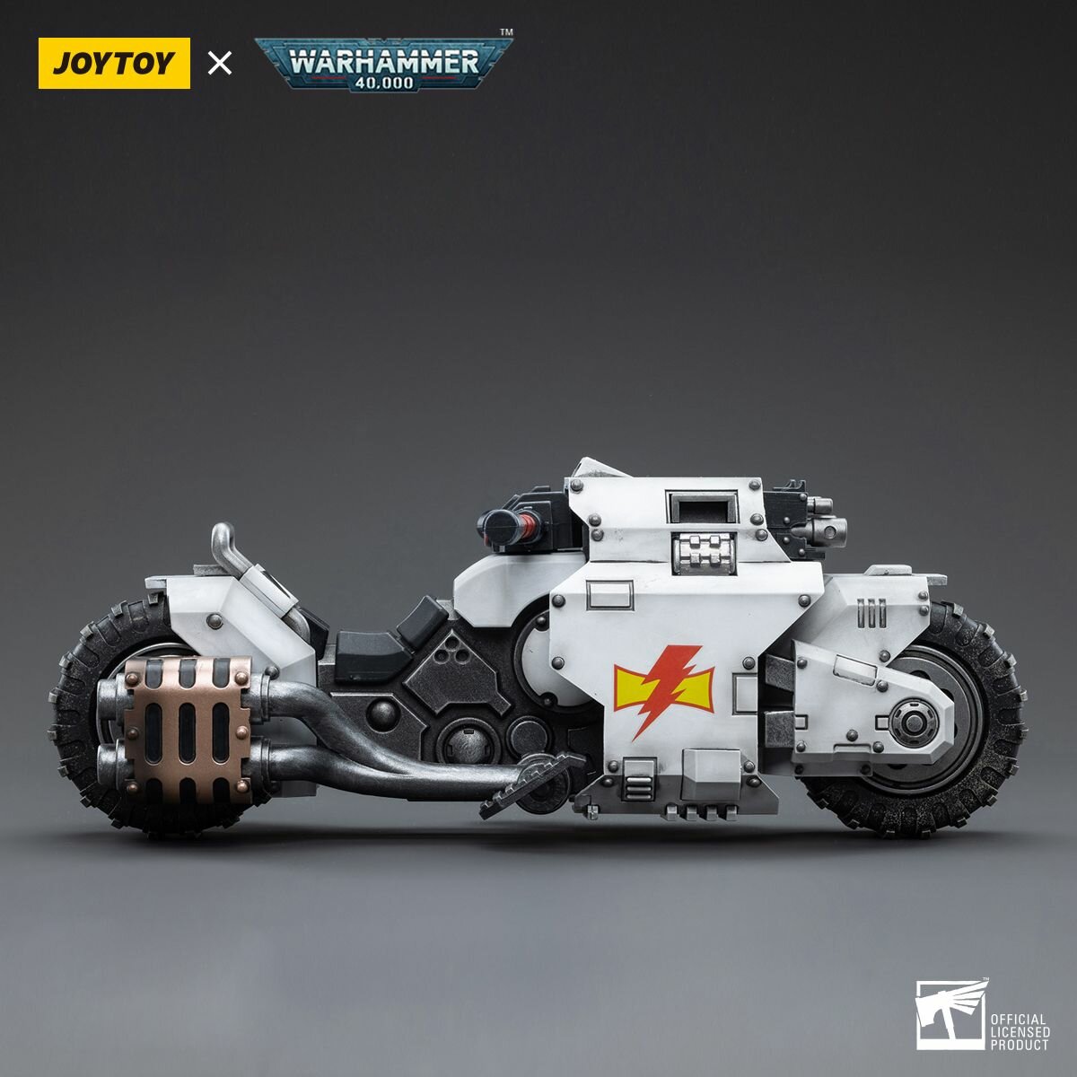 Подвижная фигурка JOYTOY Warhammer 40K White Scars Raider-pattern Combat Bike