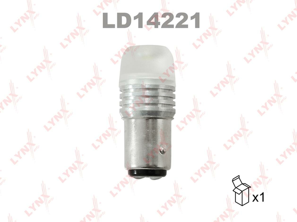Автомобильная лампа LYNXauto LD14221, светодиодная, BAY15d, P21/5W (BAY15d), 21 Вт, 1 шт, 12000 K
