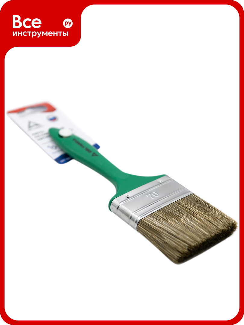 Кисть DeltaRoll с зеленой ручкой, смешанная щетина, 70x16 мм 12870 надежной конструкции