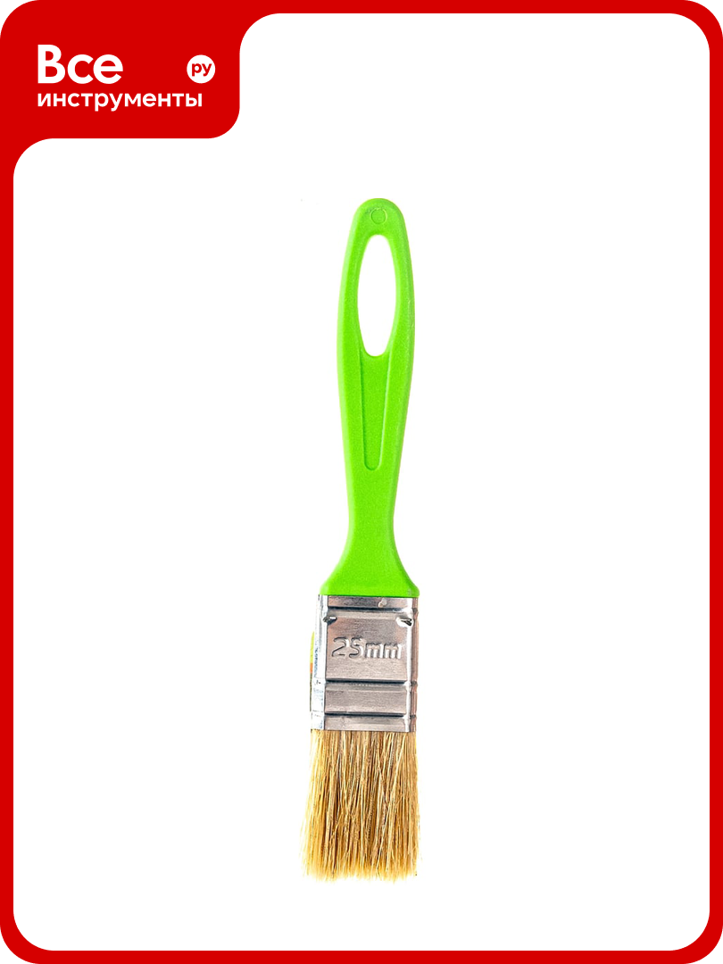 Флейцевая кисть СИБРТЕХ Евро, 25х8 мм, натуральная щетина 83300
