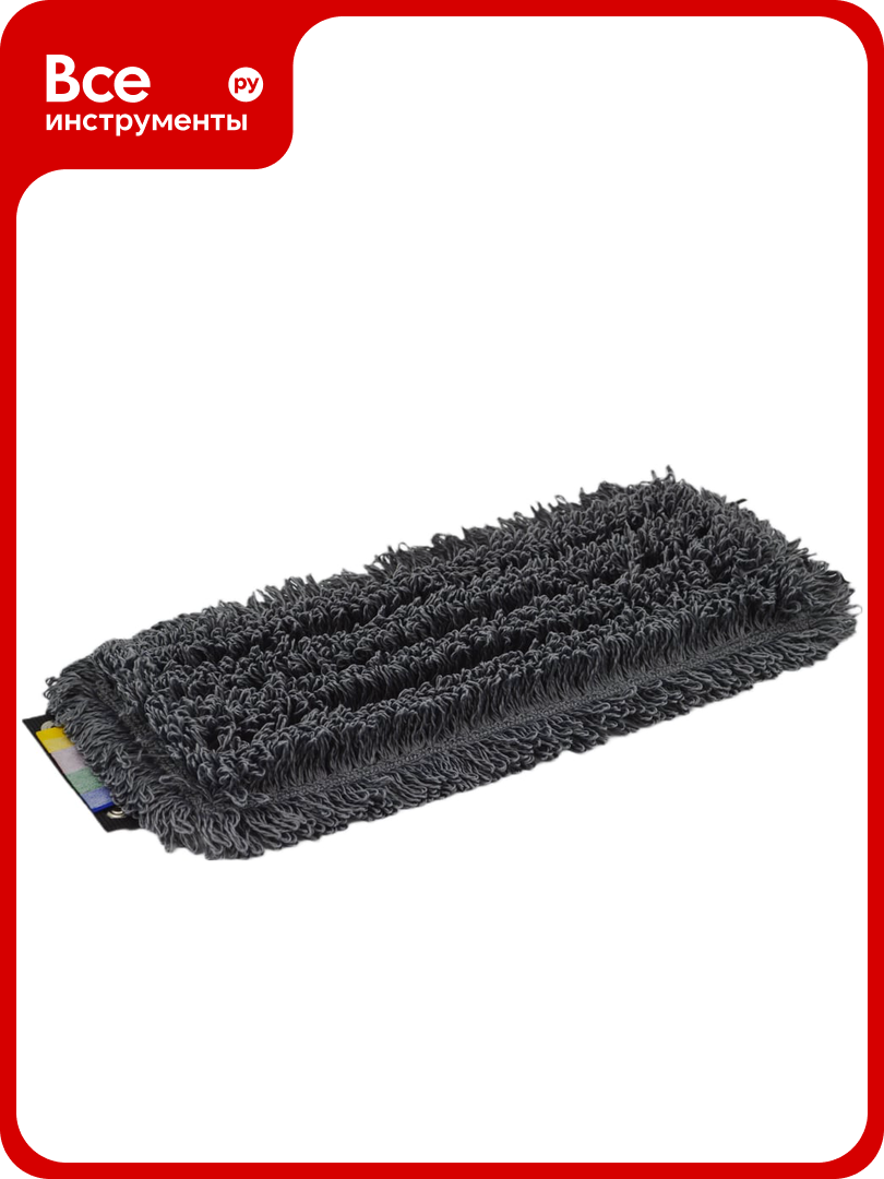 Плоский МОП A-VM 34x10 см, микрофибра петлевой, кнопки, серый MF2227