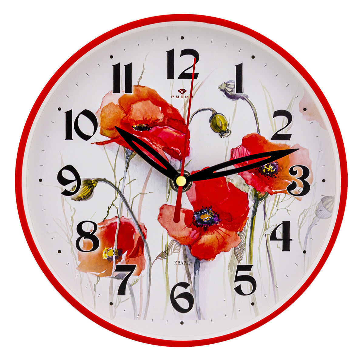 Часы настенные "Рубин" 2019-101 Красные