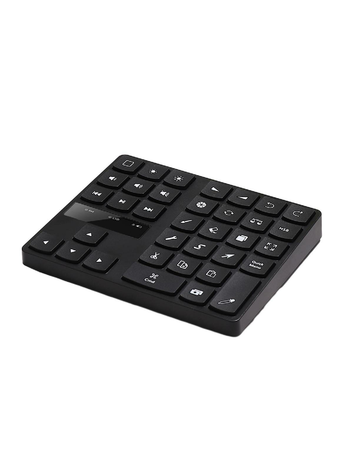 Portable Rechargeable Drawing Keyboard Wireless Keypad for Procreate Slim and Durable Designs, 35Keys, Long Battery Life