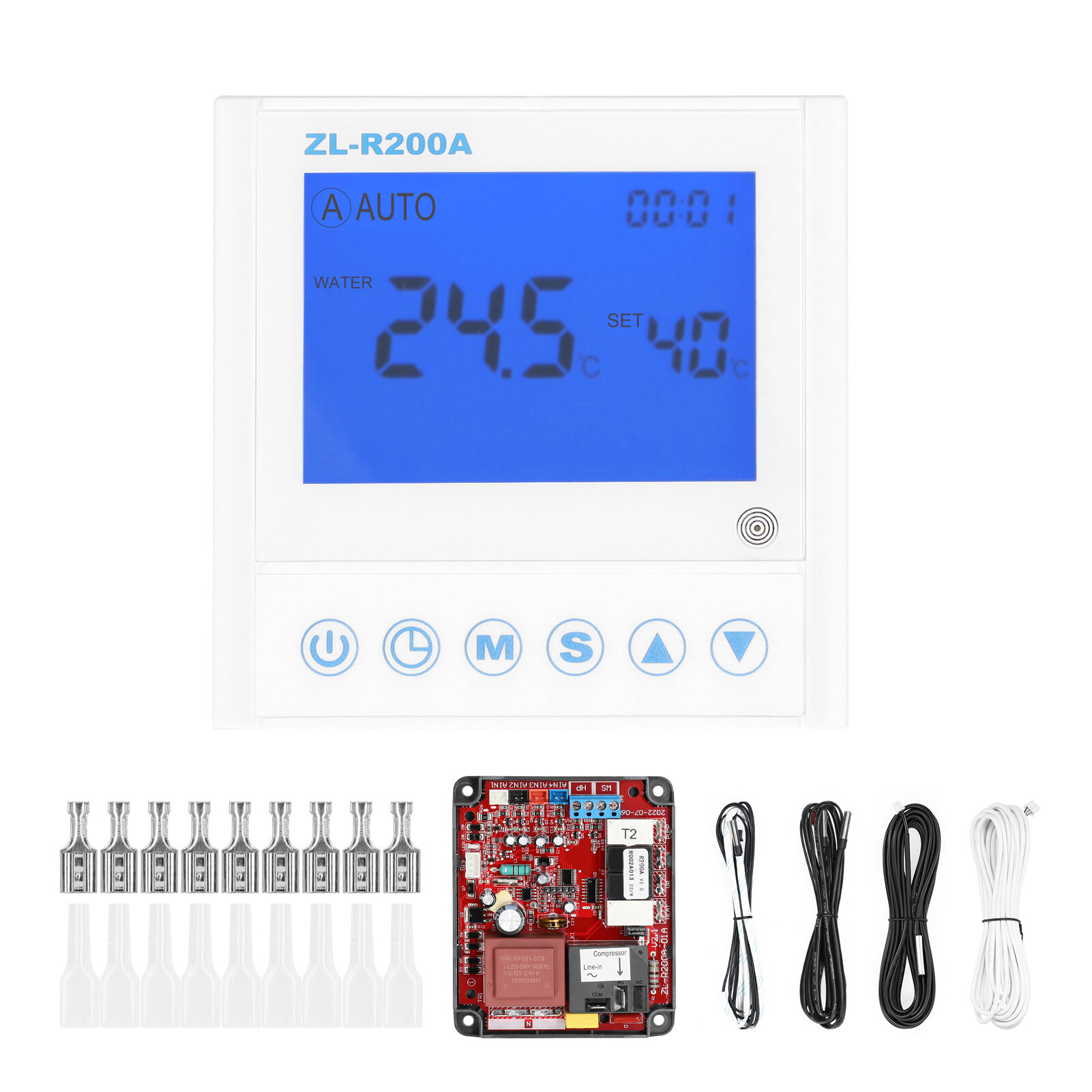 Универсальный воздух-источник водонагревательного контроллера тепловой насос Вспомогательный нагреватель плата управления нагрева