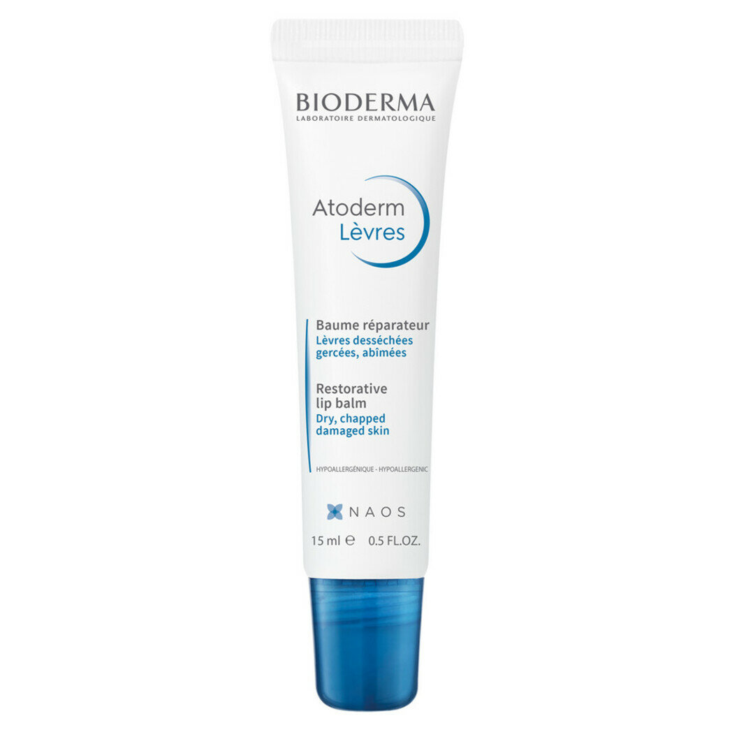 Бальзам для губ Bioderma Atoderm, увлажняющий, с маслом авокадо, 15мл
