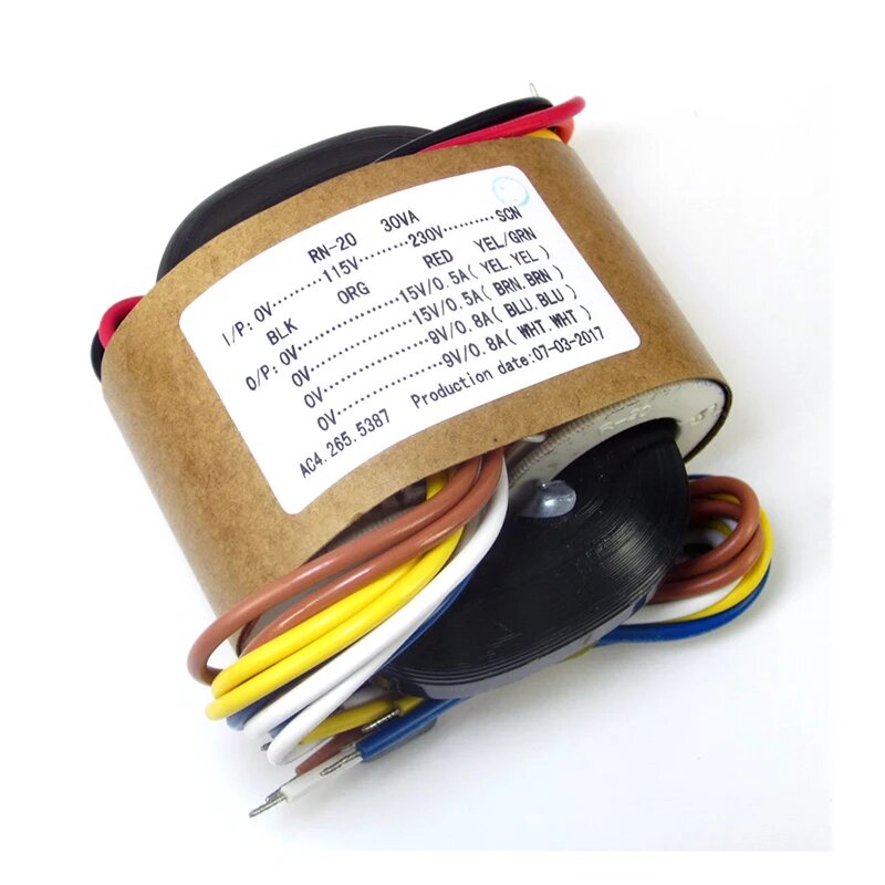 Силовой трансформатор BAHOD 30 Вт R типа 15 В * 2 + 9 В * 2 для HIFI усилителя, аудиоаксессуары