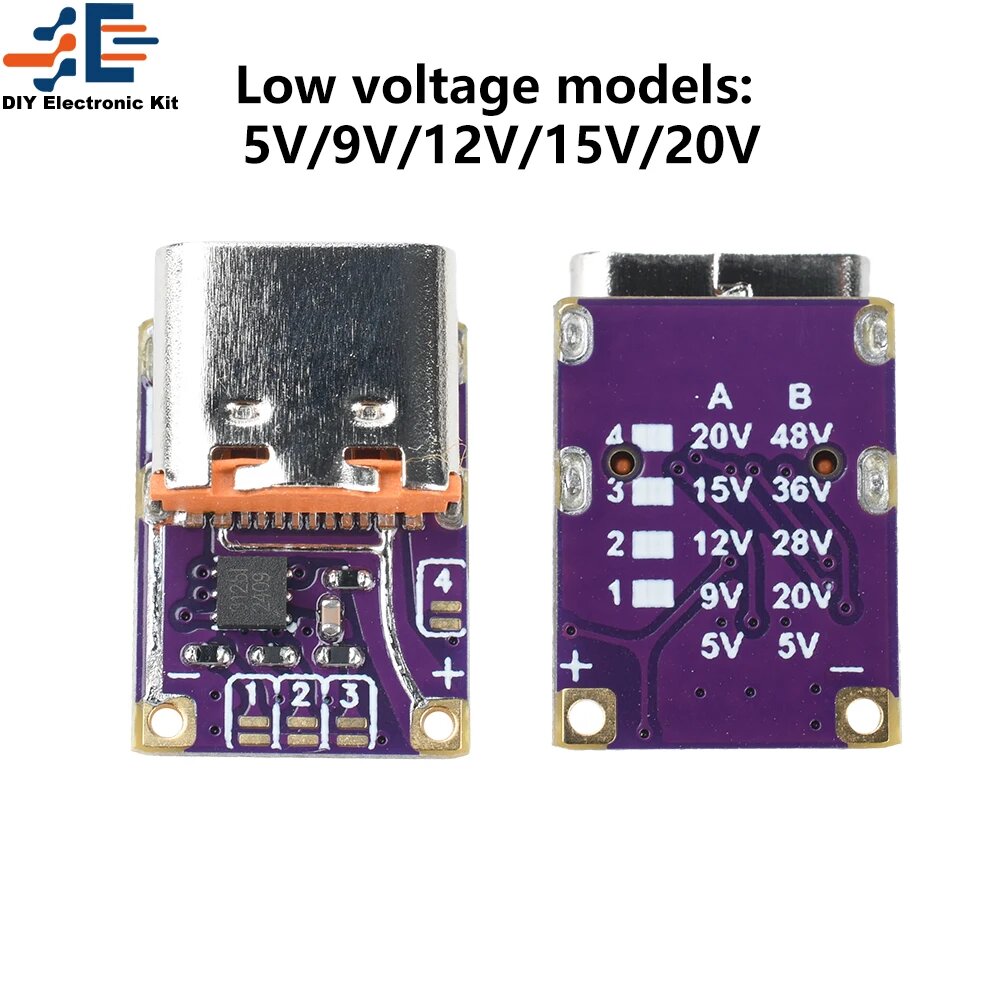 Модуль адаптера напряжения diymore PD Type-C, Low voltage