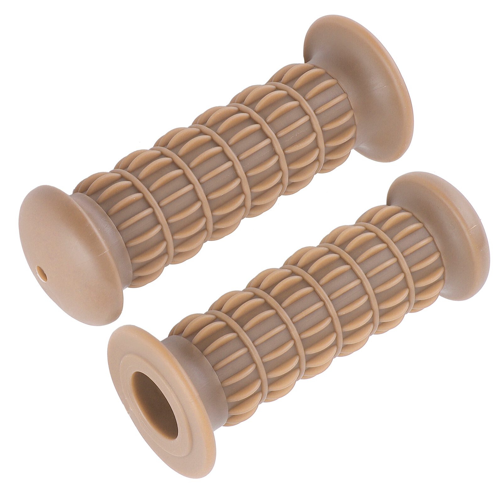 Ручки грипсы мотоциклетные резиновые противоскользящие, 25-28mm, светло-коричневые