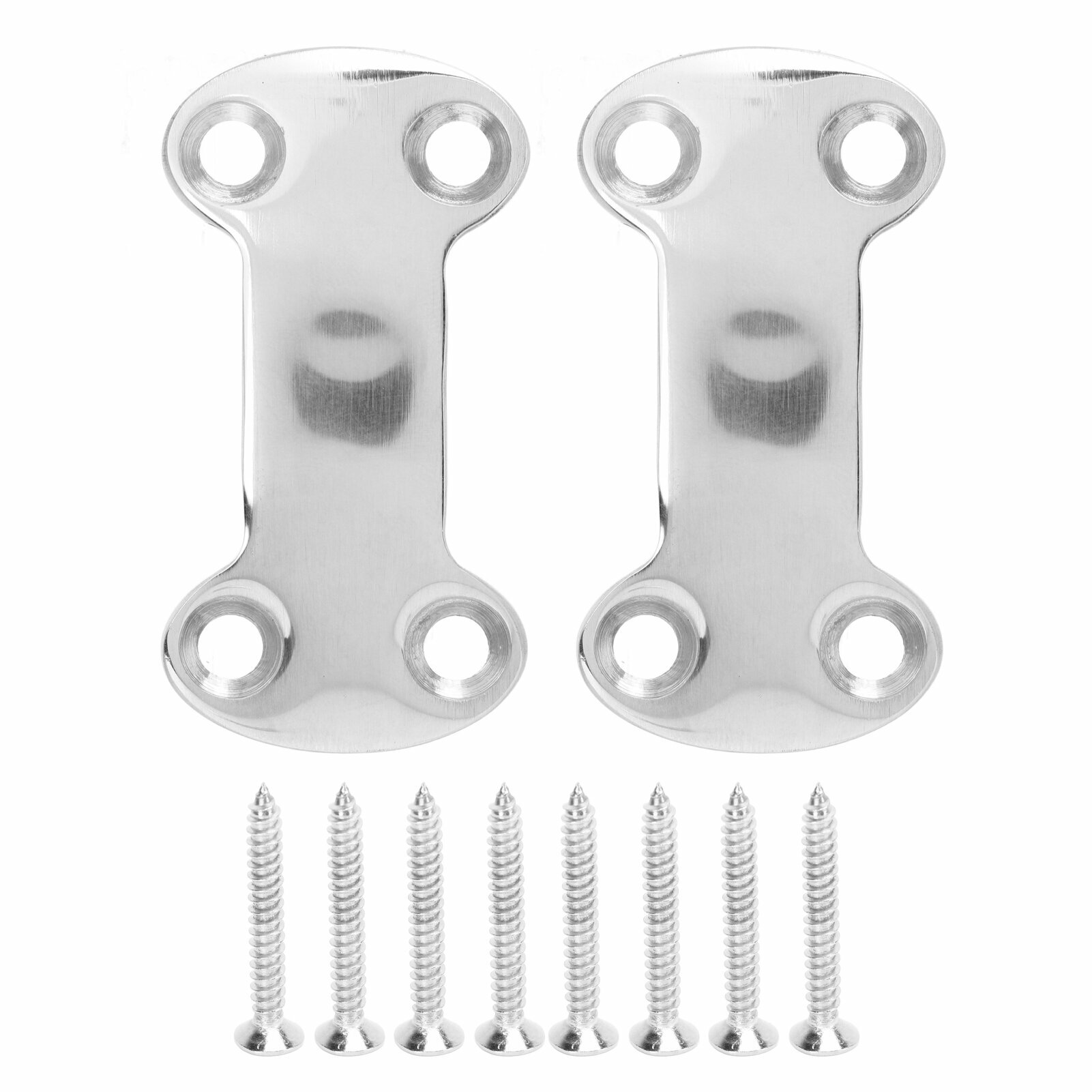 2 шт. крепежные пластины из нержавеющей стали для крепления ремней, надежная фиксация, нержавеющие крепежные элементы, в комплекте 8 винтов для небольших яхт и лодок.