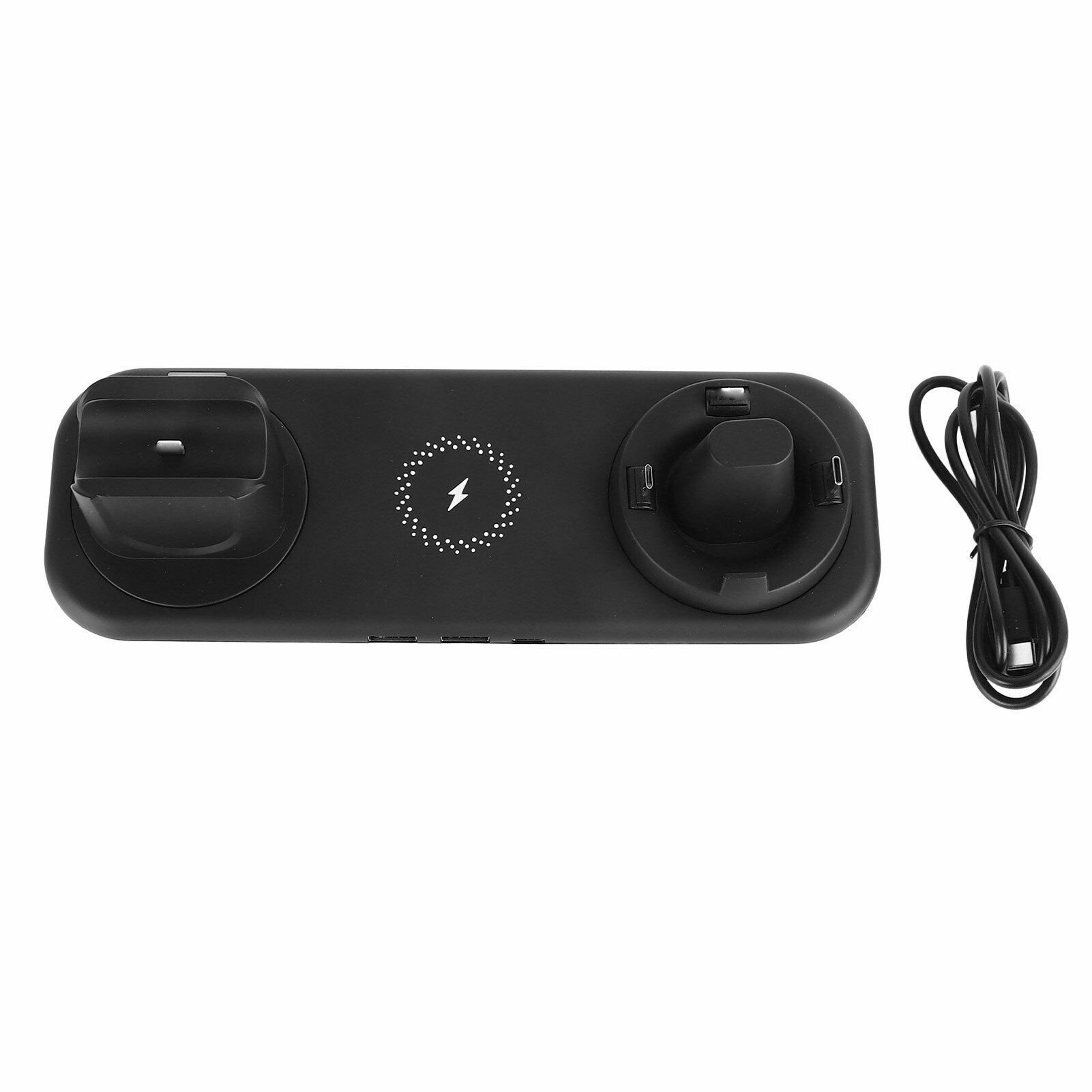 Беспроводная зарядная станция 3-в-1 Obsidian Black с регулируемым углом наклона