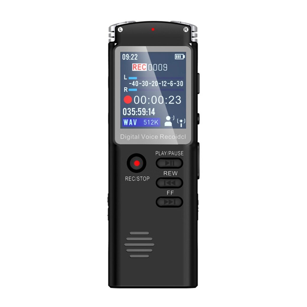 Цифровая голосовая лента емкостью 64 ГБ с четким звуком 1536 кбит/с. Портативный плеер. Управление одной кнопкой. Аккумуляторная батарея. Функция повтора A B. Запись на пленку телефона.