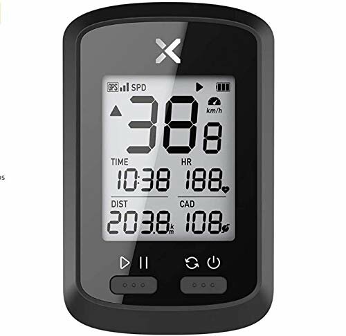 GPS для велосипеда Xoss G+ Bluetooth Каденс и Скорость MTB Скорость, поддерживающий запись данных о пульсе и каденсе (датчики продаются отдельно), с долгим сроком работы батареи, встроенным барометром, монтажом на ст�m или руль, в комплект входят 1