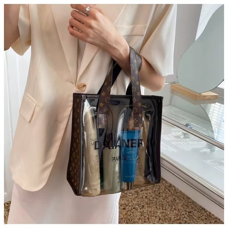 Новая косметичка-органайзер 2024 года, дорожная портативная сумка через плечо, женская вместительная прозрачная сумка