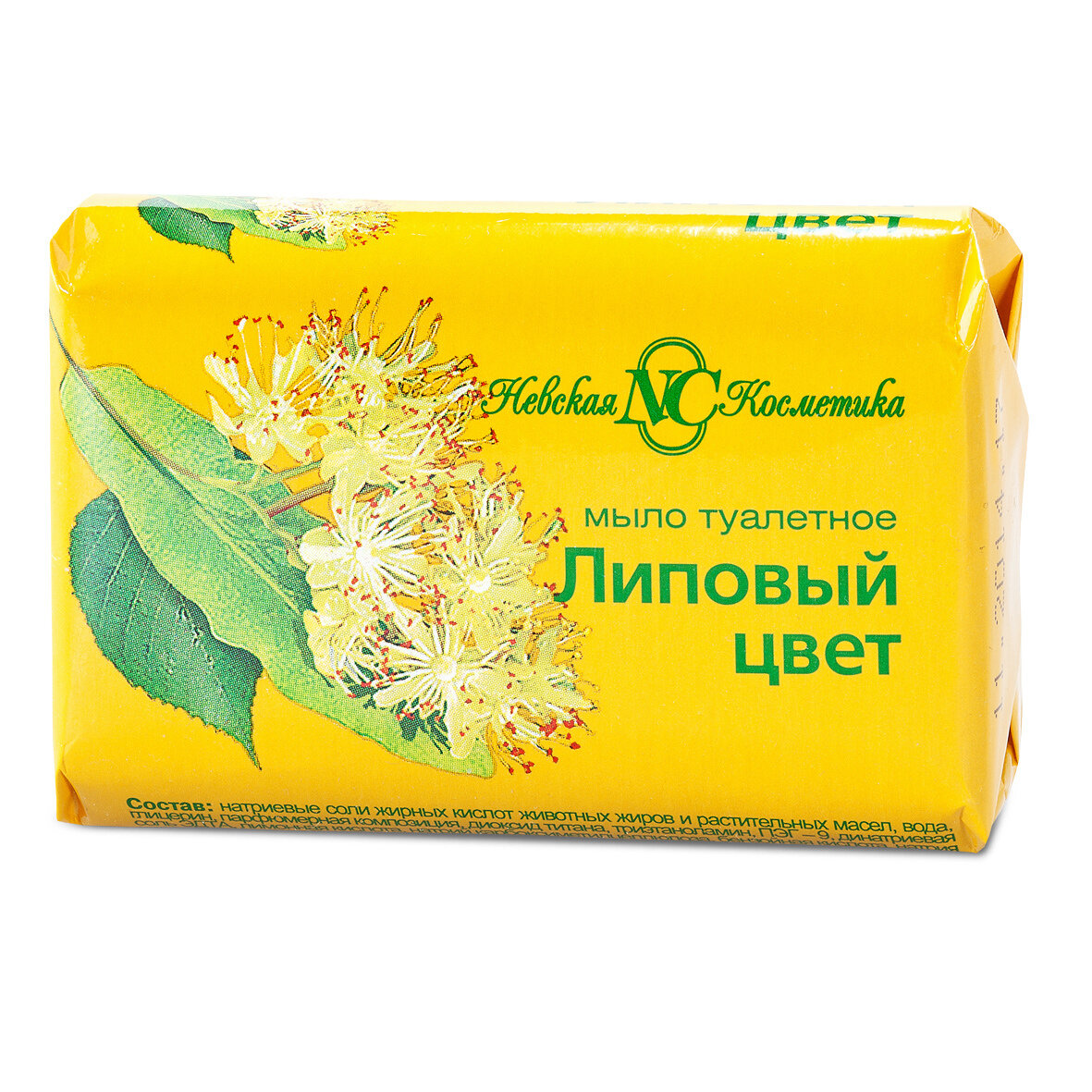 Мыло туалетное Липовый цвет Невская Косметика 90 гр