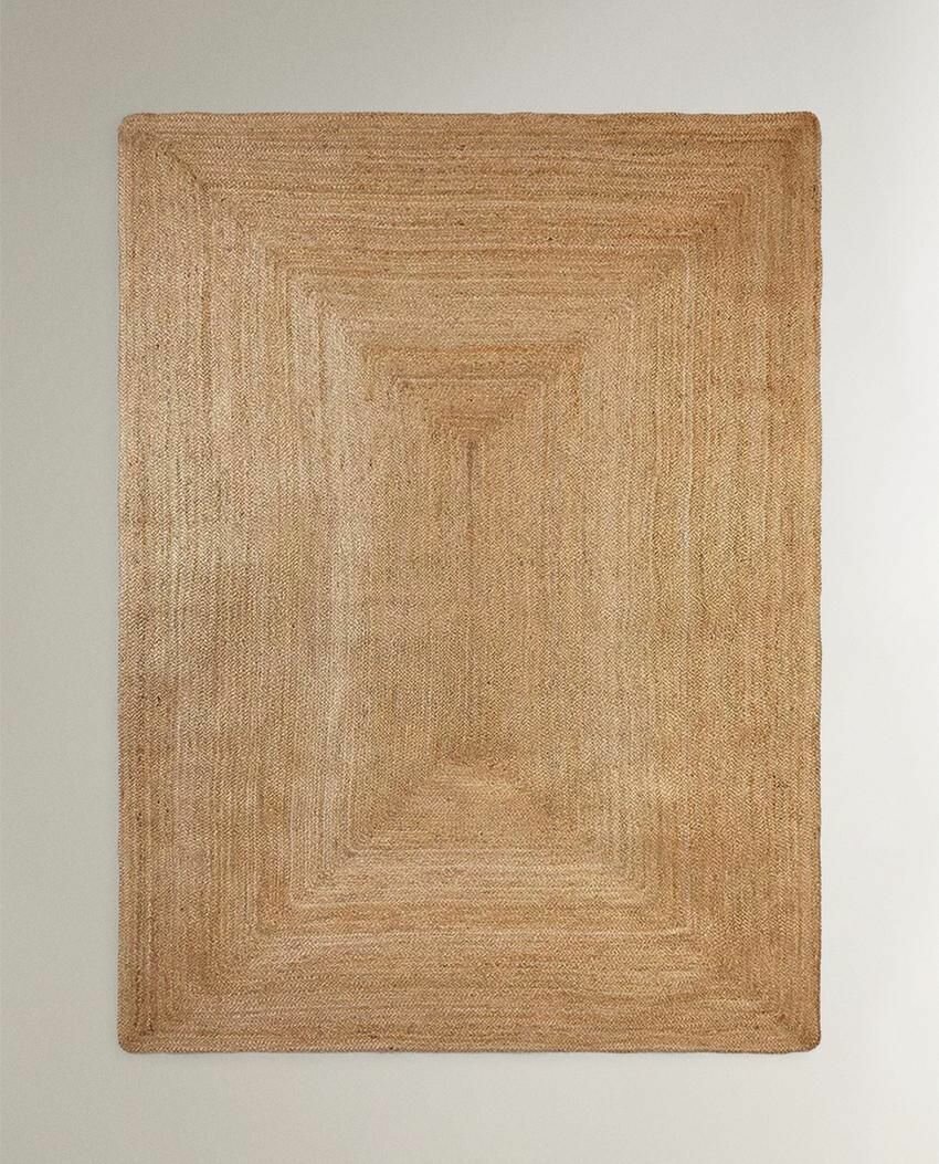 Ковер ZARA HOME 1369/029/052 - из плетёного джута, 160 x 230 см, цвет светло-бежевый