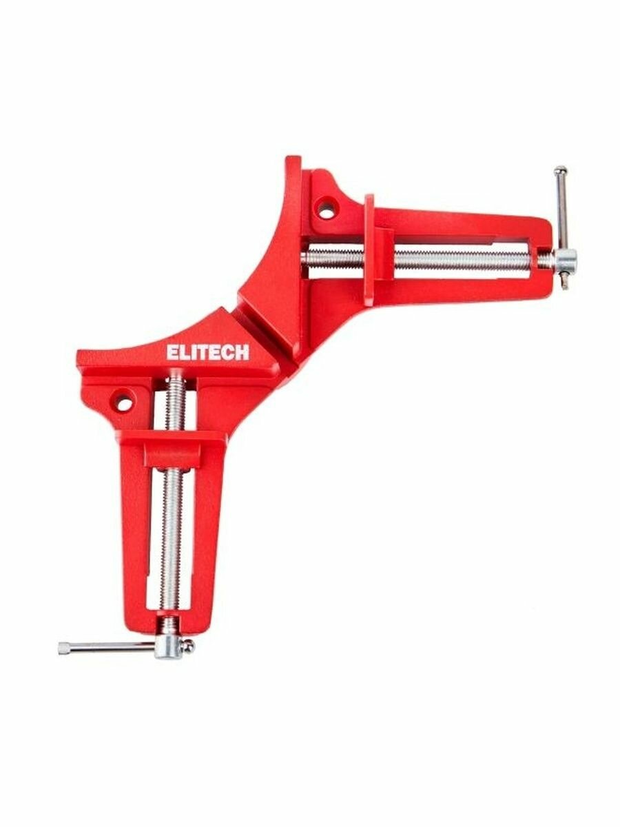 Струбцина ELITECH 511101 угловая 90*(глубина зажима 75мм, алюминиевая, усилие 50кг)