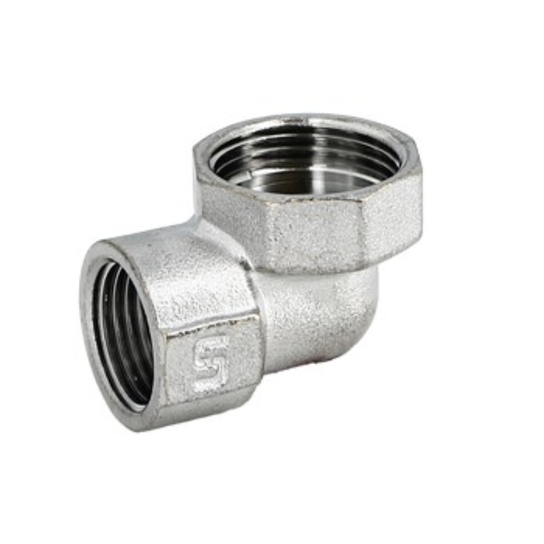 Угол редукционный 3/4" х 1/2" ВР, хром UNI-FITT OPTIMAL (636C3201)