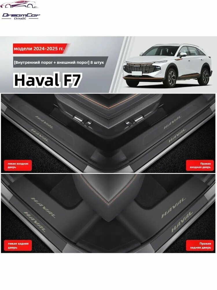 2024-2025 Haval F7 II Защита порога двери автомобиля, Наклейки на машину Haval F7 II 2024-2025, Красиво и практично.