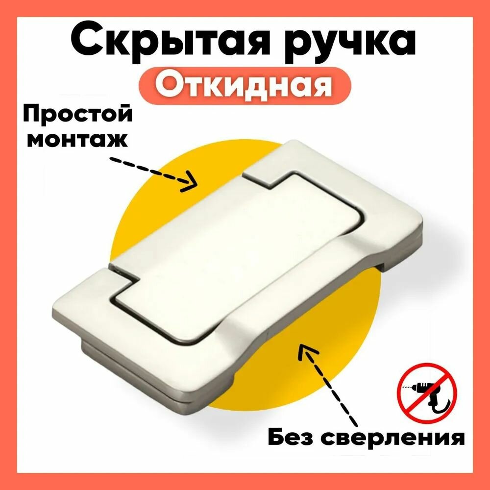 Скрытые откидные ручки для мебели-