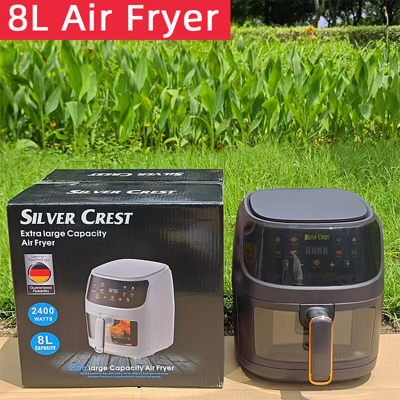 Фритюрница SilverCrest, полностью автоматическая фритюрница, электрическая фритюрница большой емкости, машина для приготовления картофеля фри, с интеллектуальным сенсорным управлением