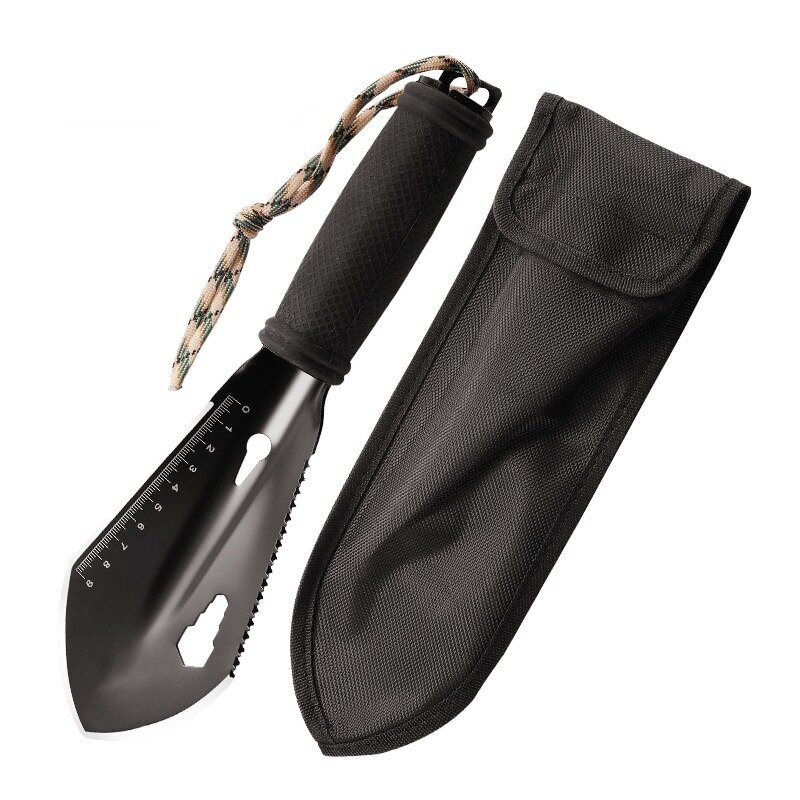 2026 Новейшая портативная многофункциональная нержавеющая стальная маленькая ручная лопата, маленькая инженерная лопата для кемпинга, морской сбора, домашнего сада, острого сада, посадки овощей