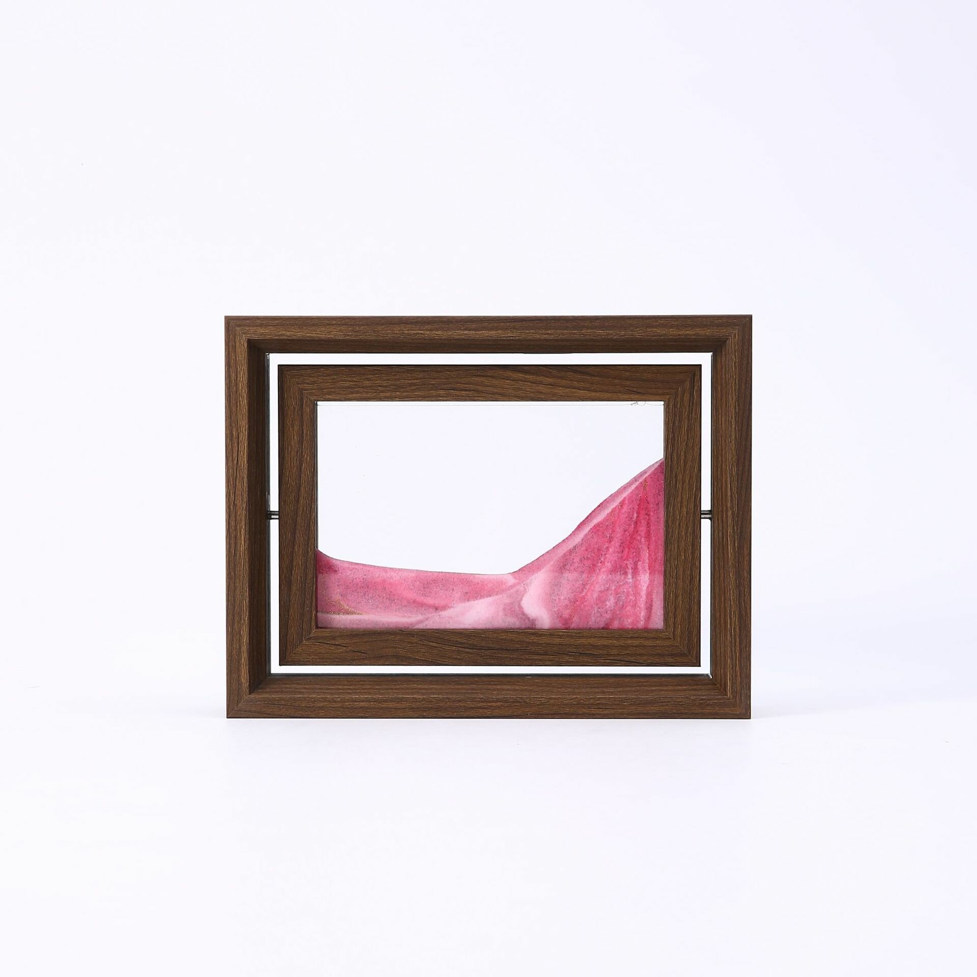 Современная высококачественная 3D картина с движущимся песком, вращающаяся деревянная рамка, песочные часы, декор для дома, украшение для гостиной и офиса, снятие стресса