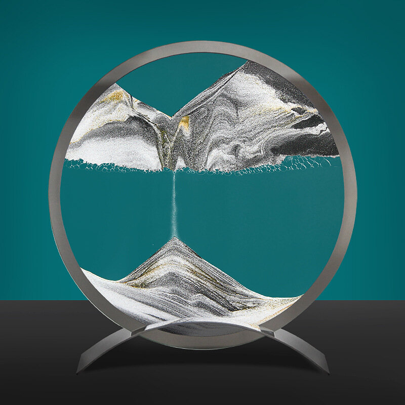 Креативная картина из текучего песка, стеклянный орнамент, подарок, песочные часы, декор для гостиной, винного шкафа, офисного стола, домашнего декора, праздничное рукоделие