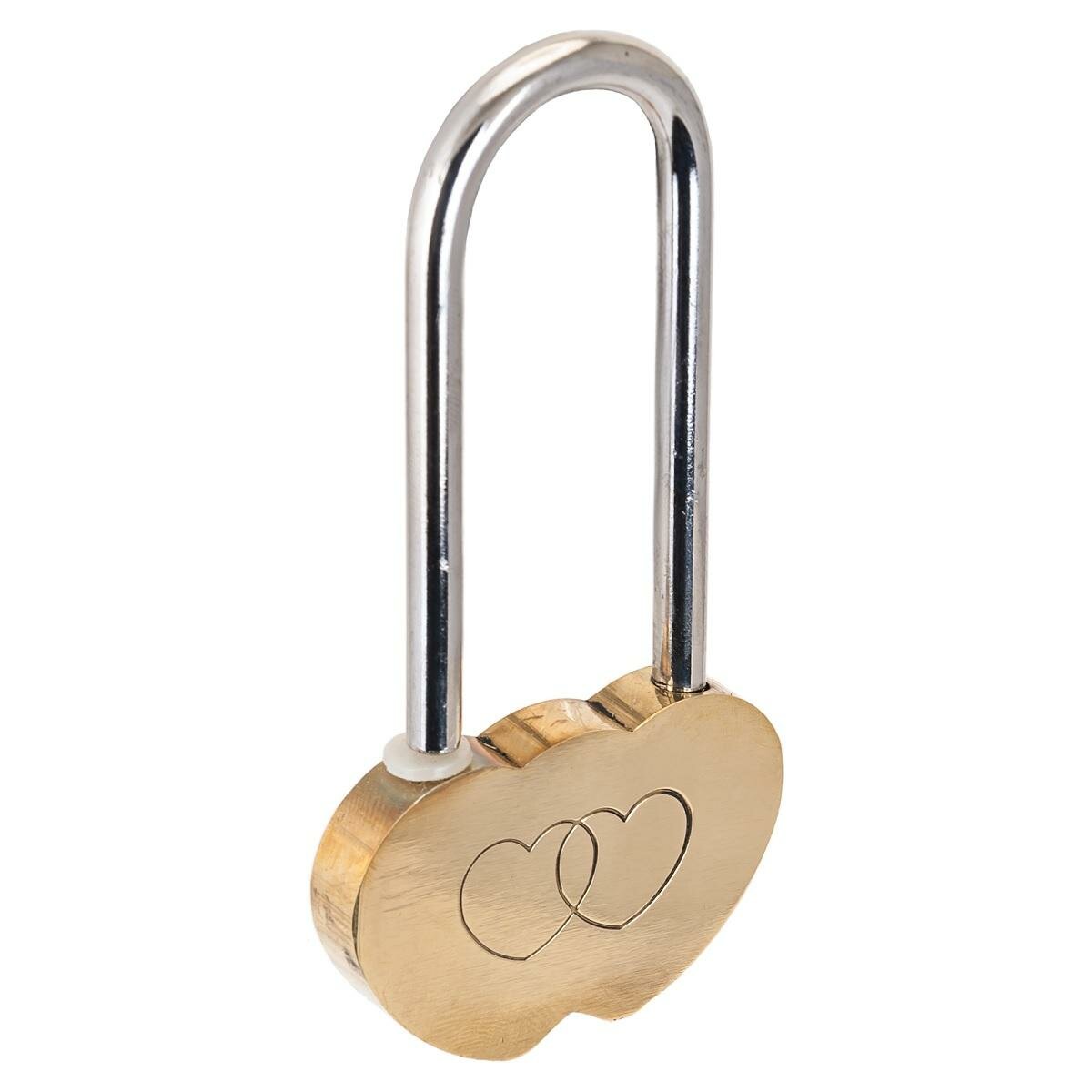 Замок навесной сувен сердечко латунь аллюр