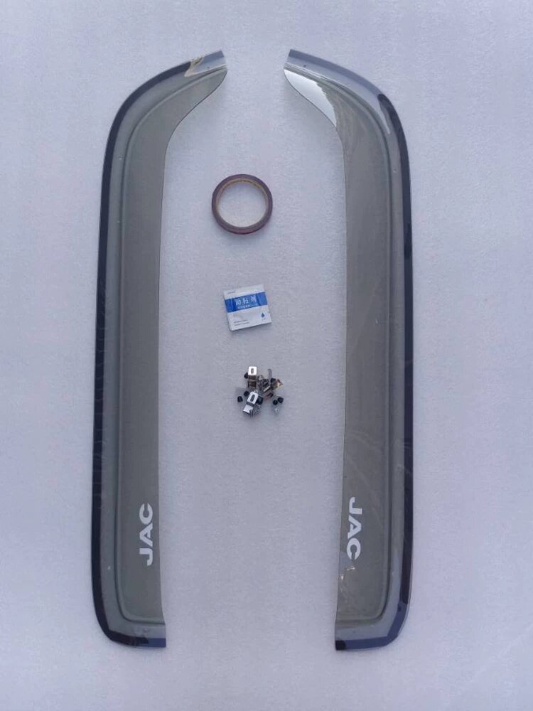 Дефлекторы окон (ветровики) для грузовиков JAC New Shuailing S3, S6, S7, S9, EQ3, ES6, HS6, HS7 Прозрачные накладки на