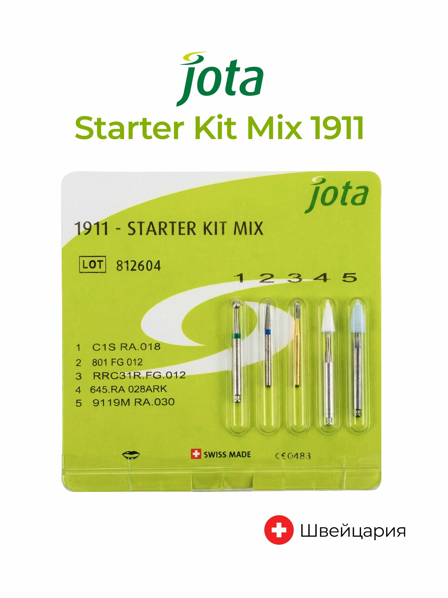 Starter Kit Mix 1911 набор боров для терапии, 5 инструментов, Jota